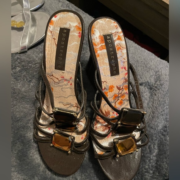 Apostrophe | Shoes | Brown Apostrophe Size 9 2 Wedge Heels | Poshmark